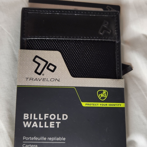 Travelon | Bags | Travelon Mens Black Billfold Wallet | Poshmark